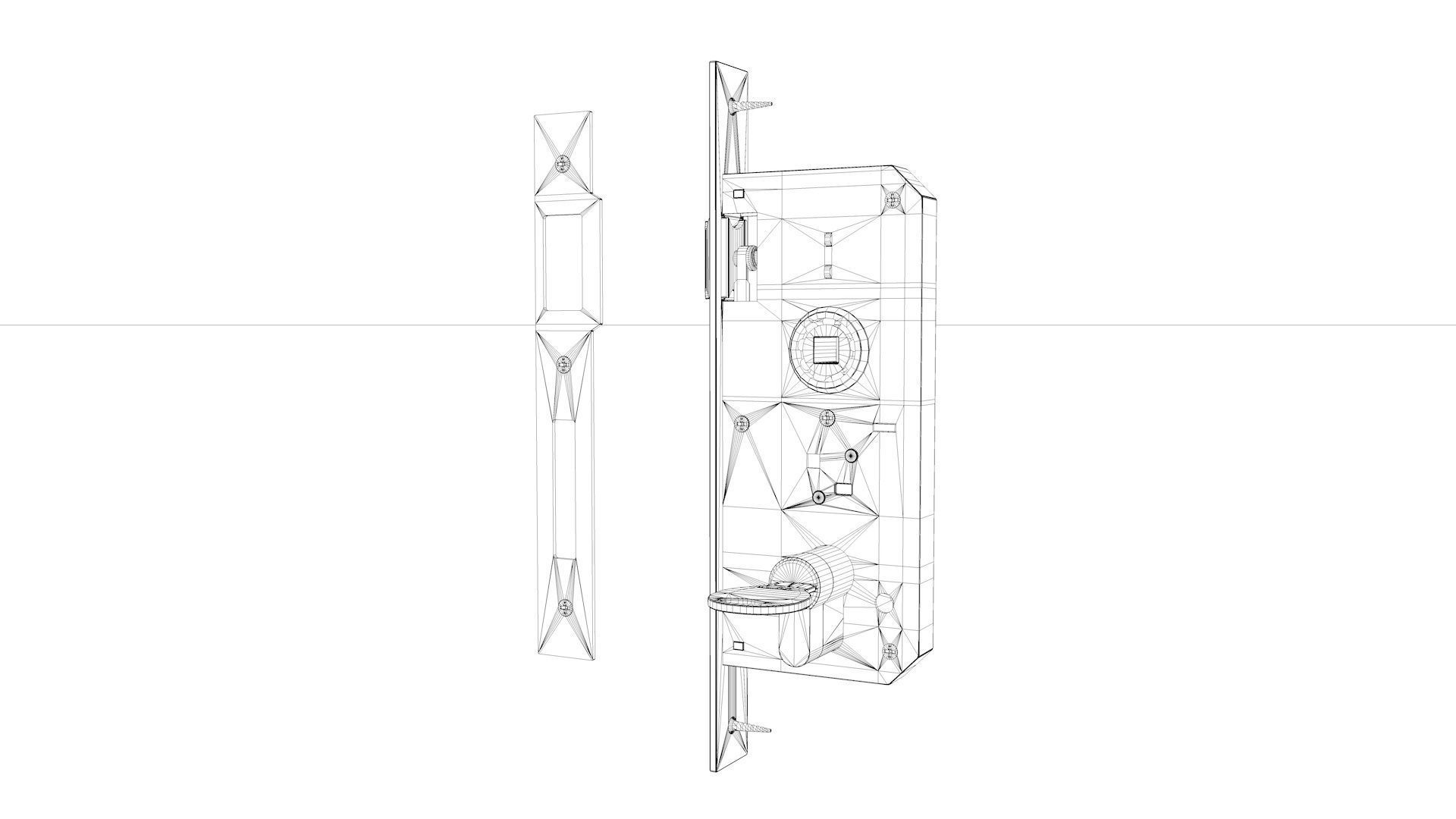 Door Lock with Cylinder 3D model animated rigged | CGTrader