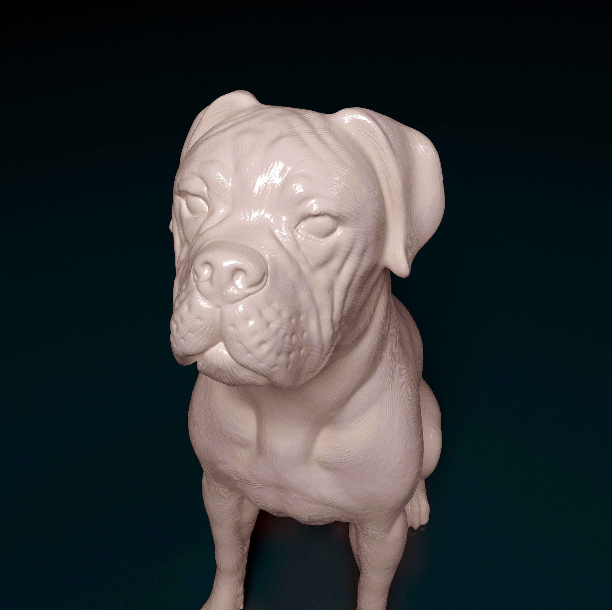 Boxer dog 3D model 3D printable | CGTrader