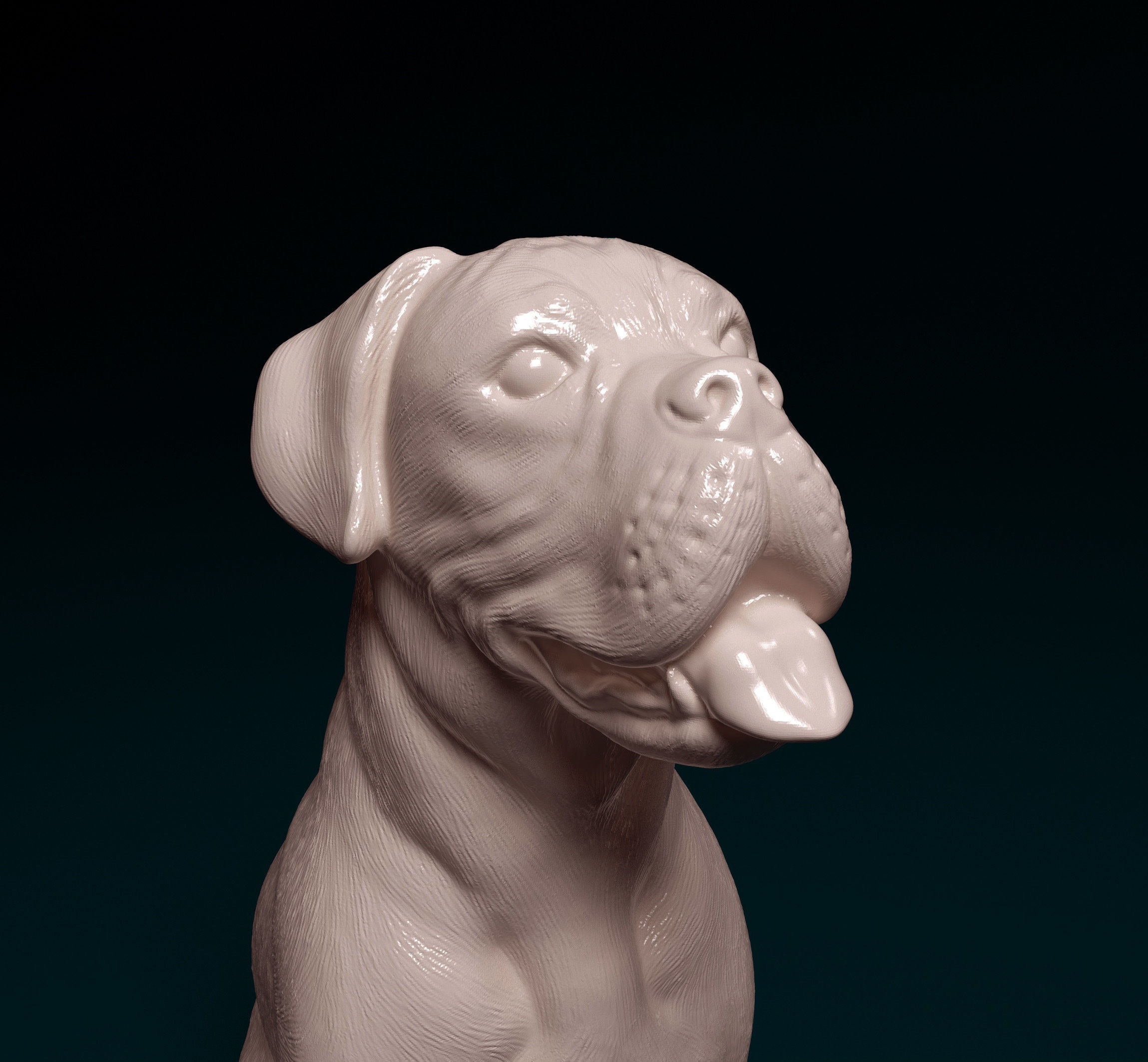 Boxer dog 3D model 3D printable | CGTrader