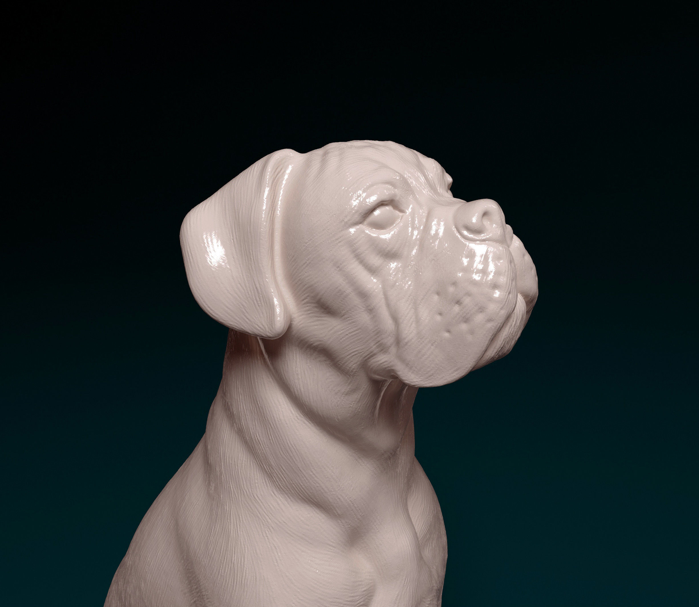 Boxer dog 3D model 3D printable | CGTrader