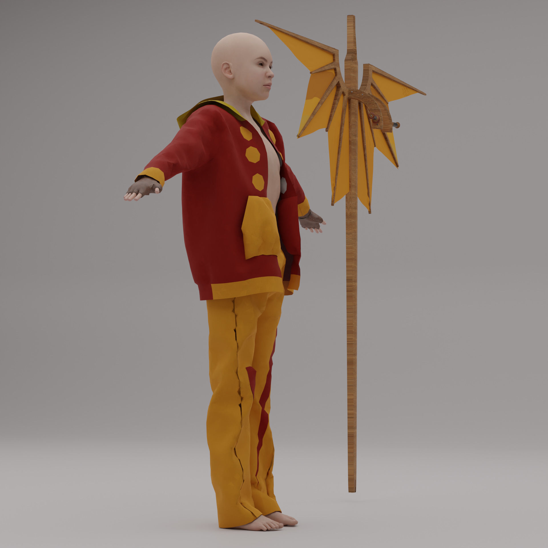 Modern Aang The Last Airbender free 3D model | CGTrader
