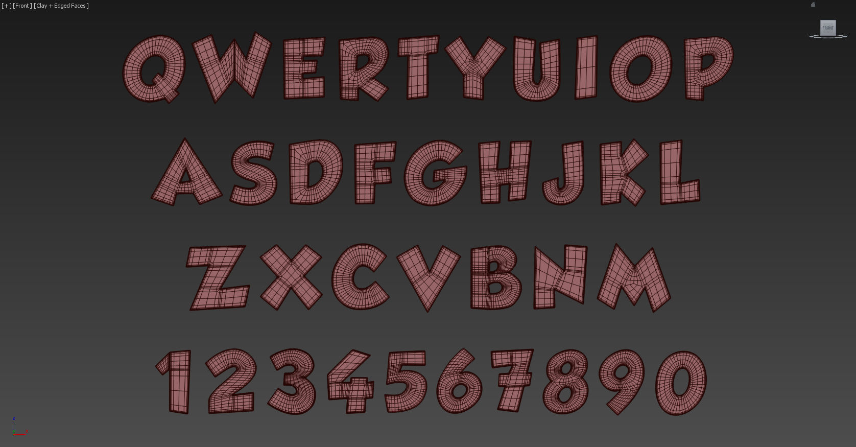 Cartoon Alphabet 3D model | CGTrader