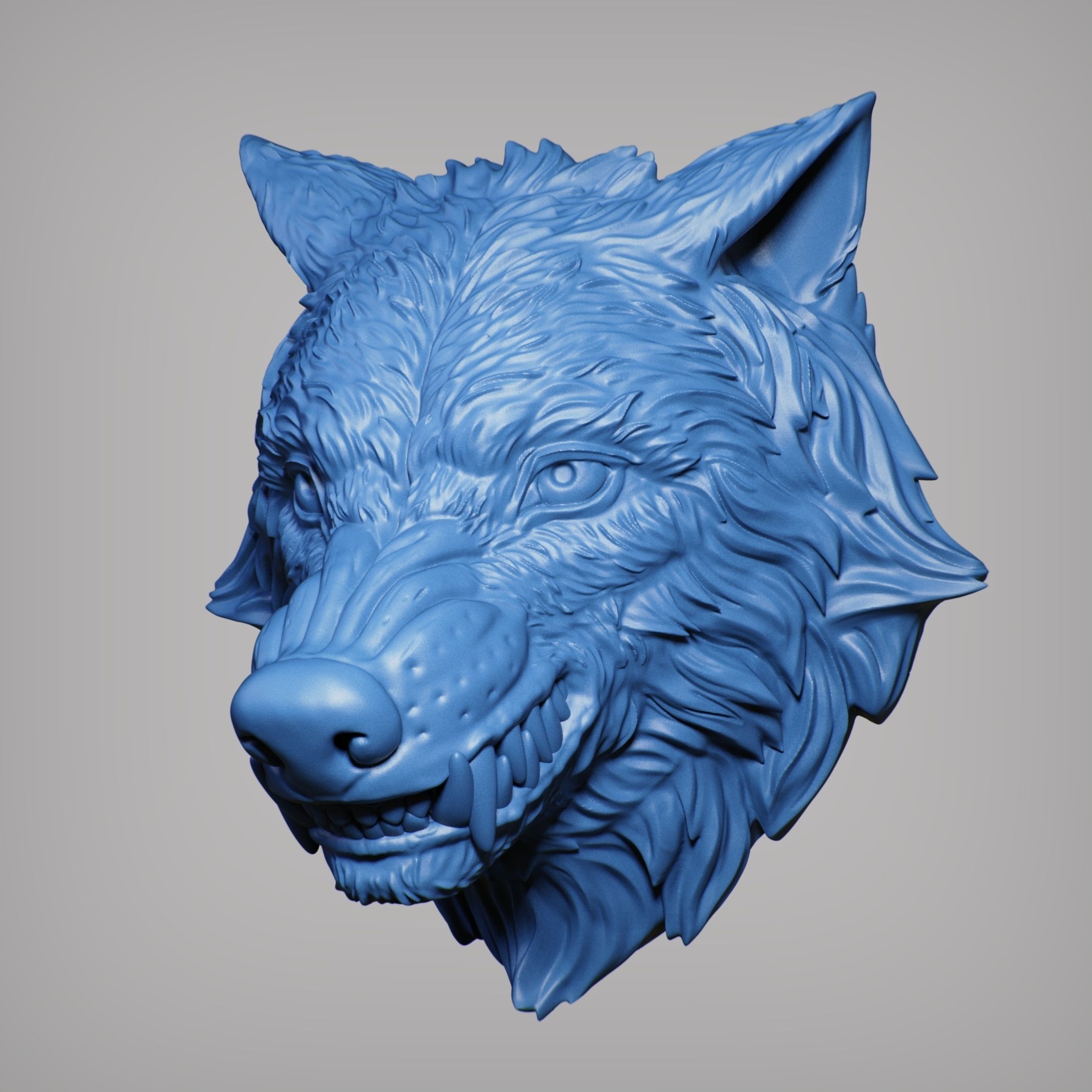 Wolf Head 3D model 3D printable | CGTrader