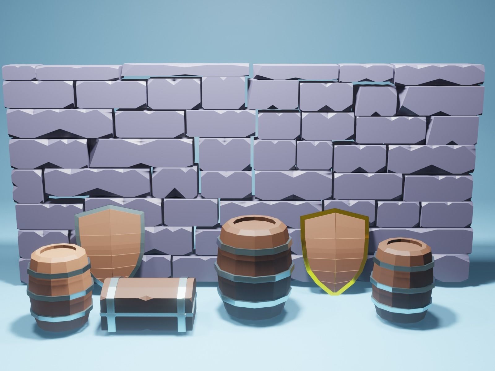 low-poly objects free VR / AR / low-poly 3D model | CGTrader