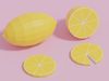 3D model Low Poly Cartoon Lemon VR / AR / low-poly | CGTrader