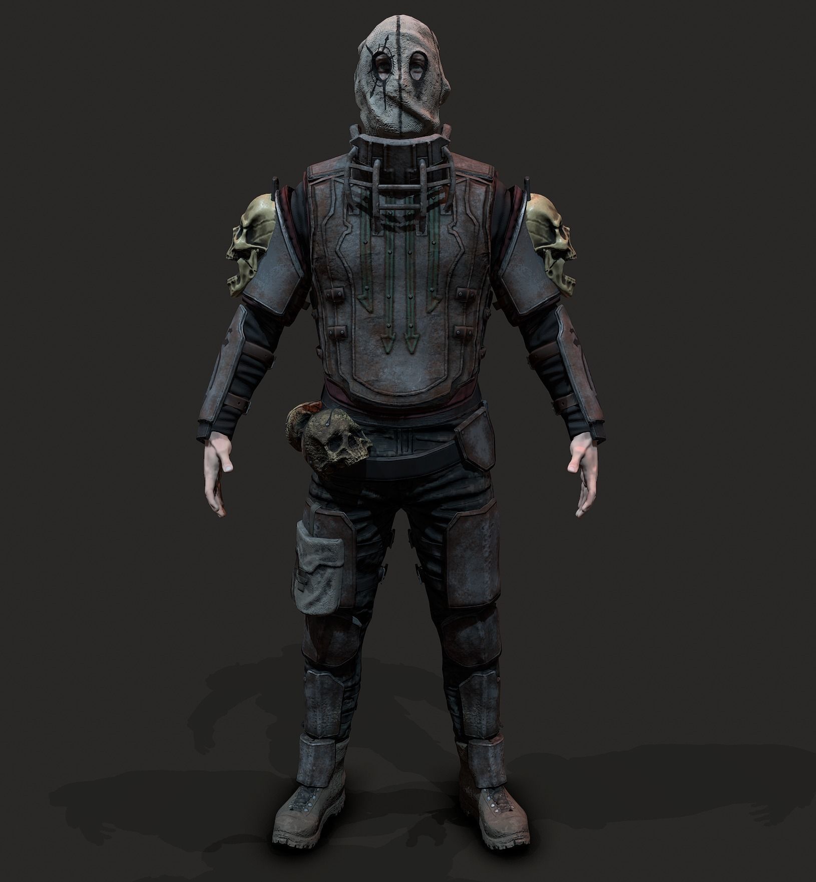 3D model Wasteland man VR / AR / low-poly | CGTrader