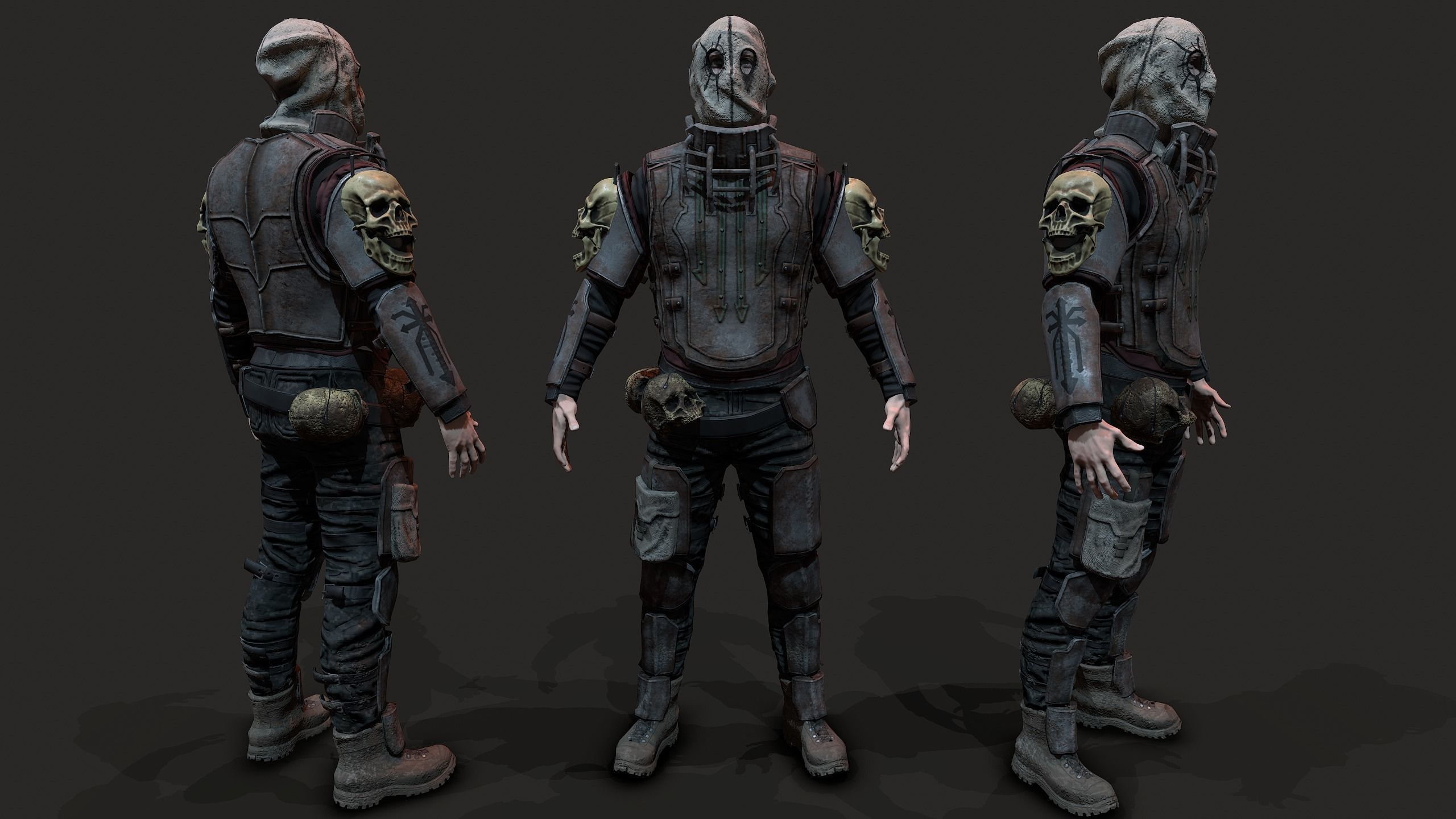 3D model Wasteland man VR / AR / low-poly | CGTrader