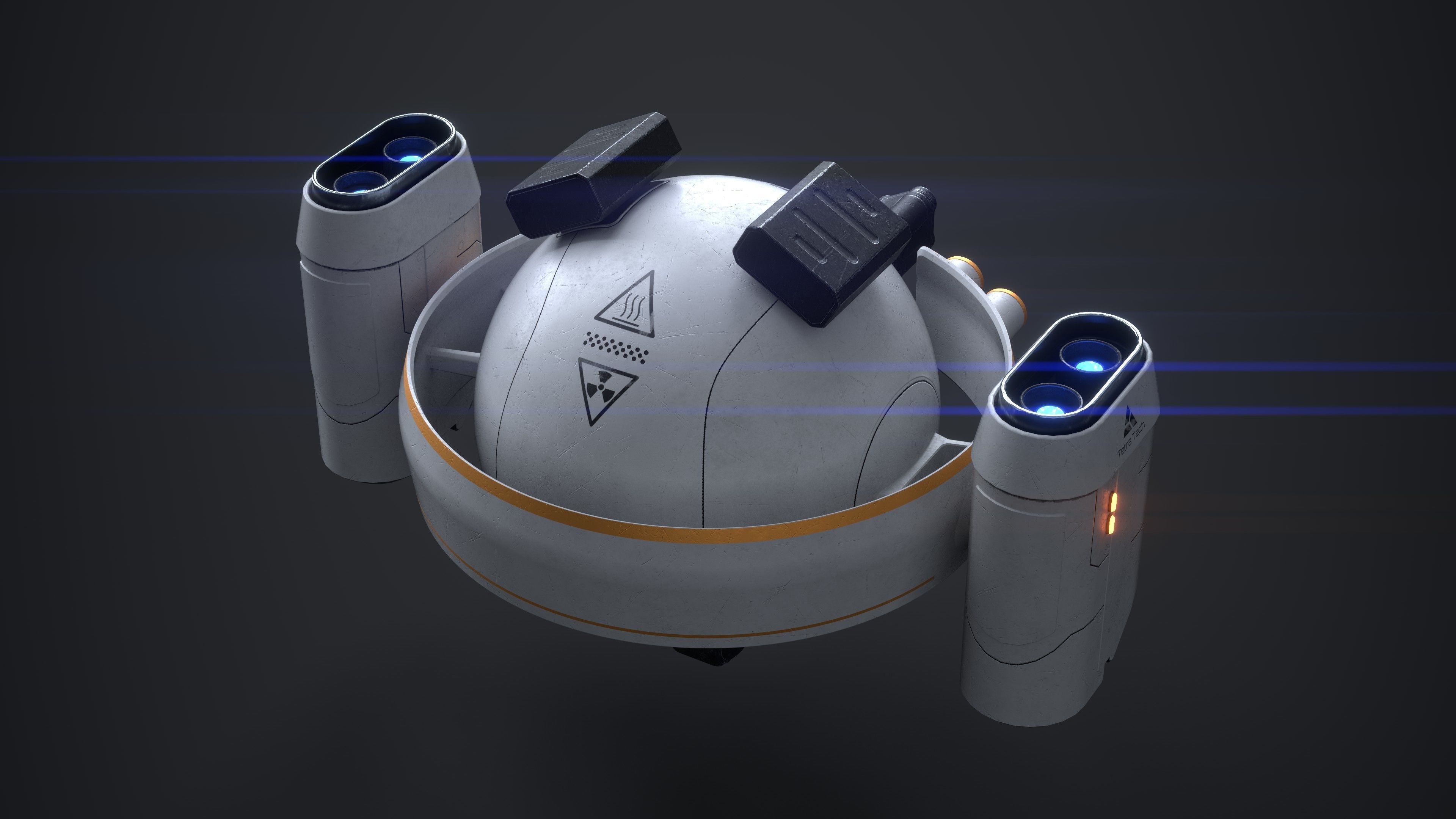 3D model OBLIVION Sphere Drone 10 texture sets VR / AR / low-poly ...