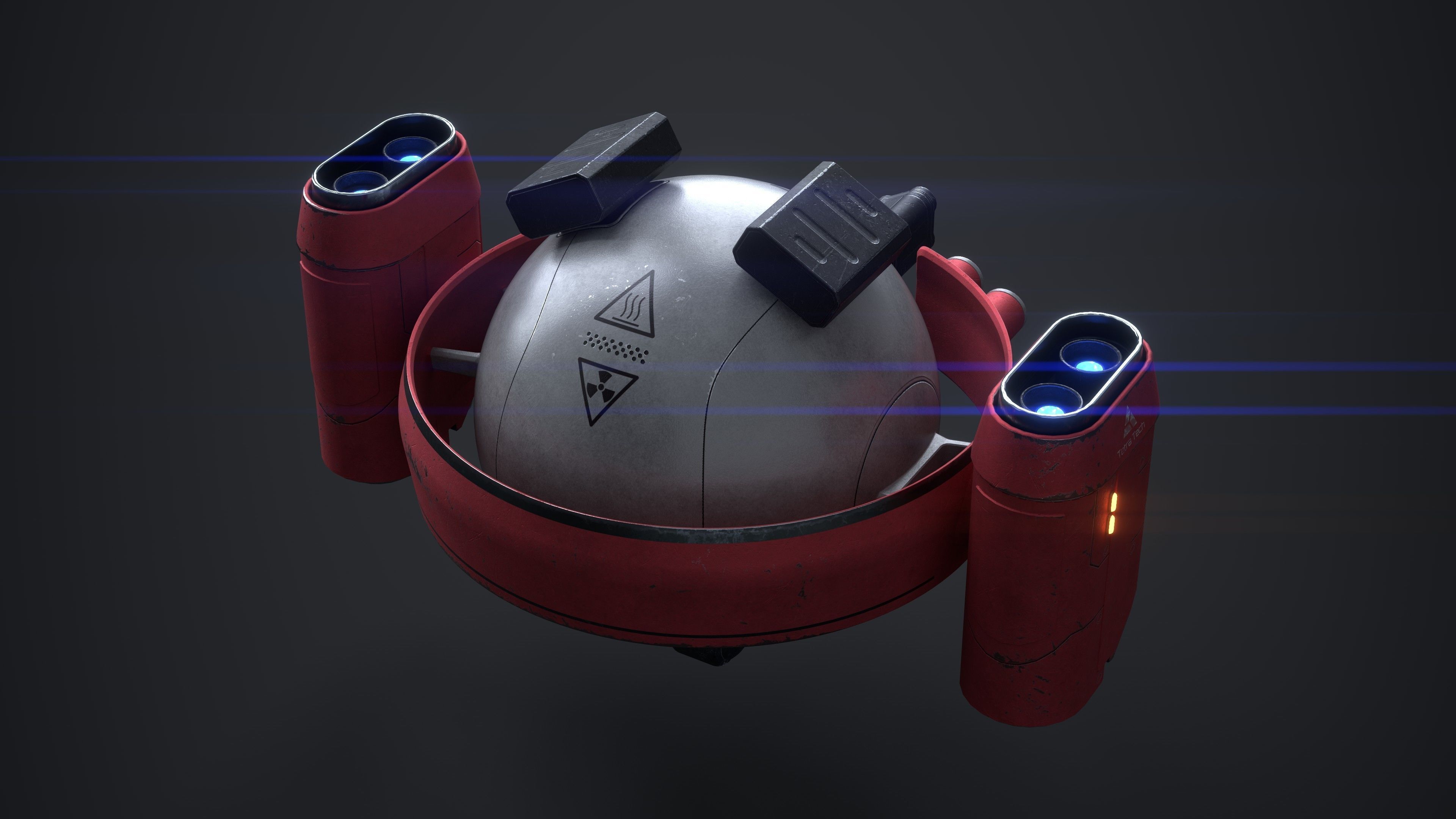3D model OBLIVION Sphere Drone 10 texture sets VR / AR / low-poly ...