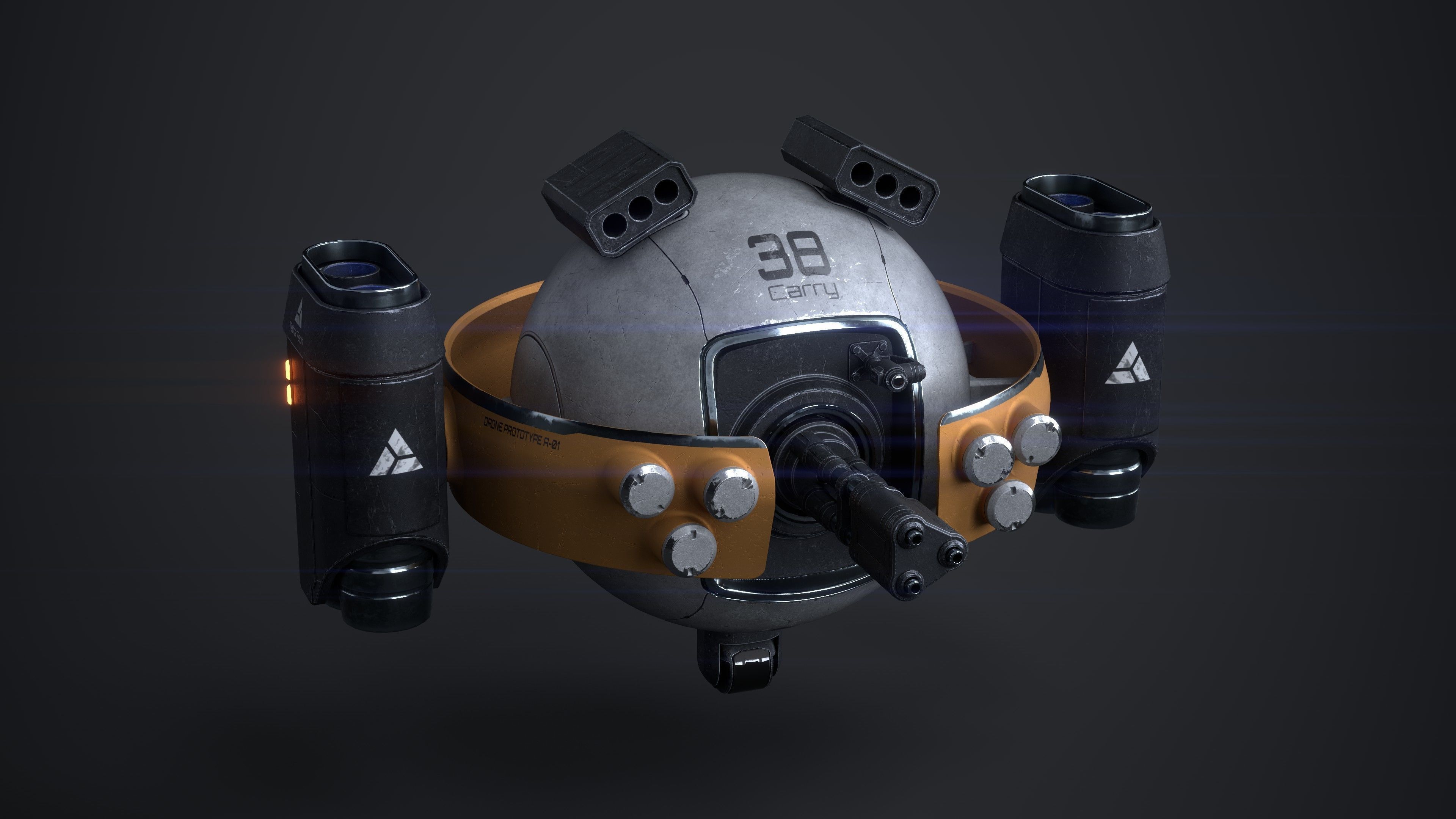 3D model OBLIVION Sphere Drone 10 texture sets VR / AR / low-poly | CGTrader