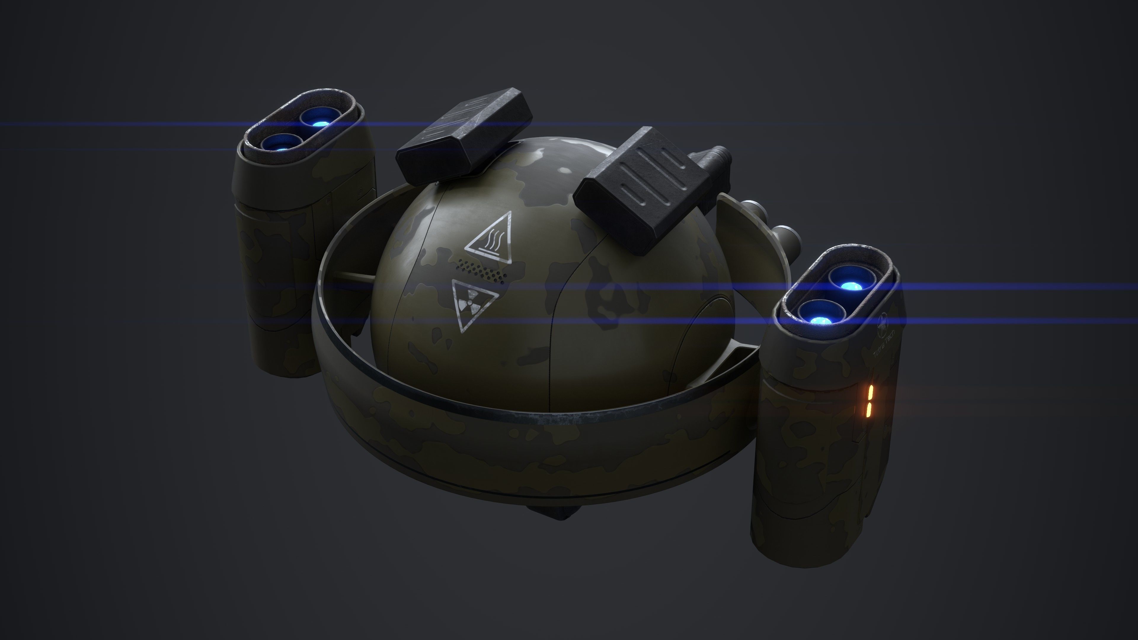 3D model OBLIVION Sphere Drone 10 texture sets VR / AR / low-poly ...