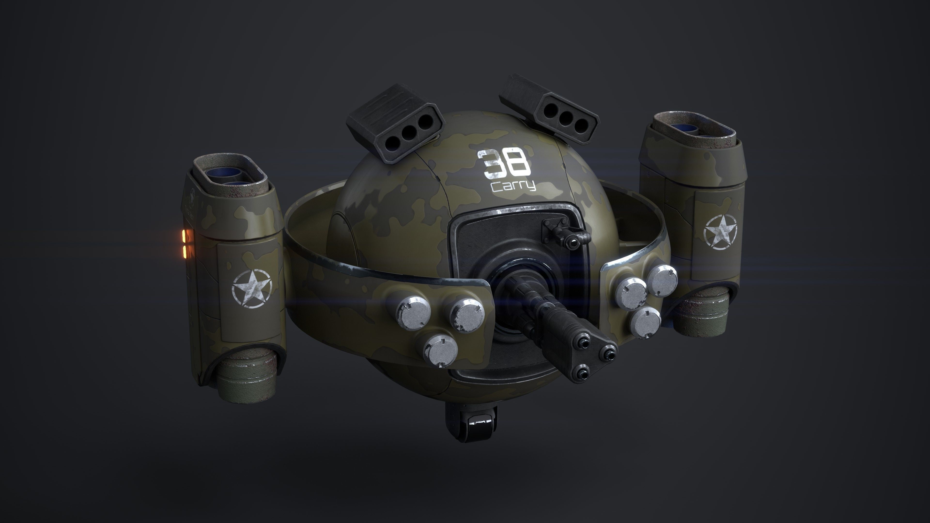 3D model OBLIVION Sphere Drone 10 texture sets VR / AR / low-poly | CGTrader