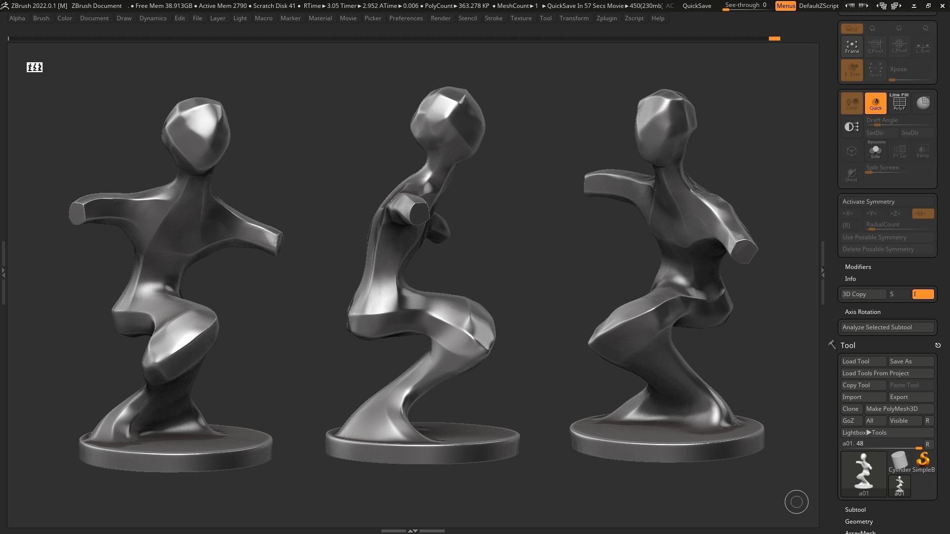 Modern Abstract Human Anatomy sculpture 3d print model 131 3D model 3D ...