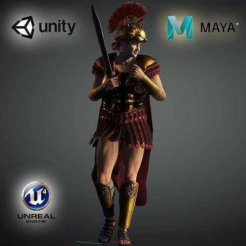 Alexander High quality character full Rigged and Animated 3D model ...