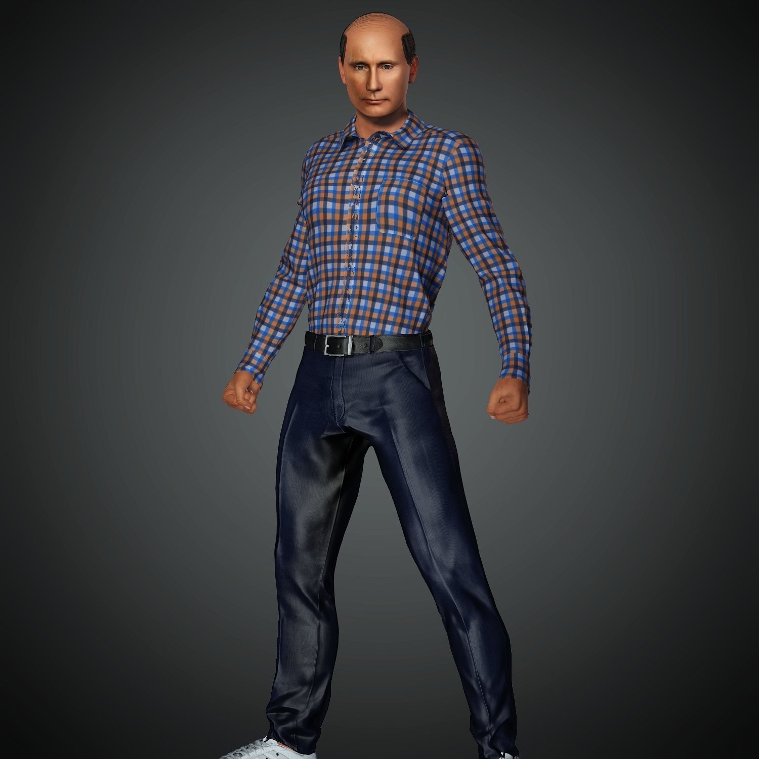 3D model Vladimir Poutine Russian President Character Blender Iclone VR ...