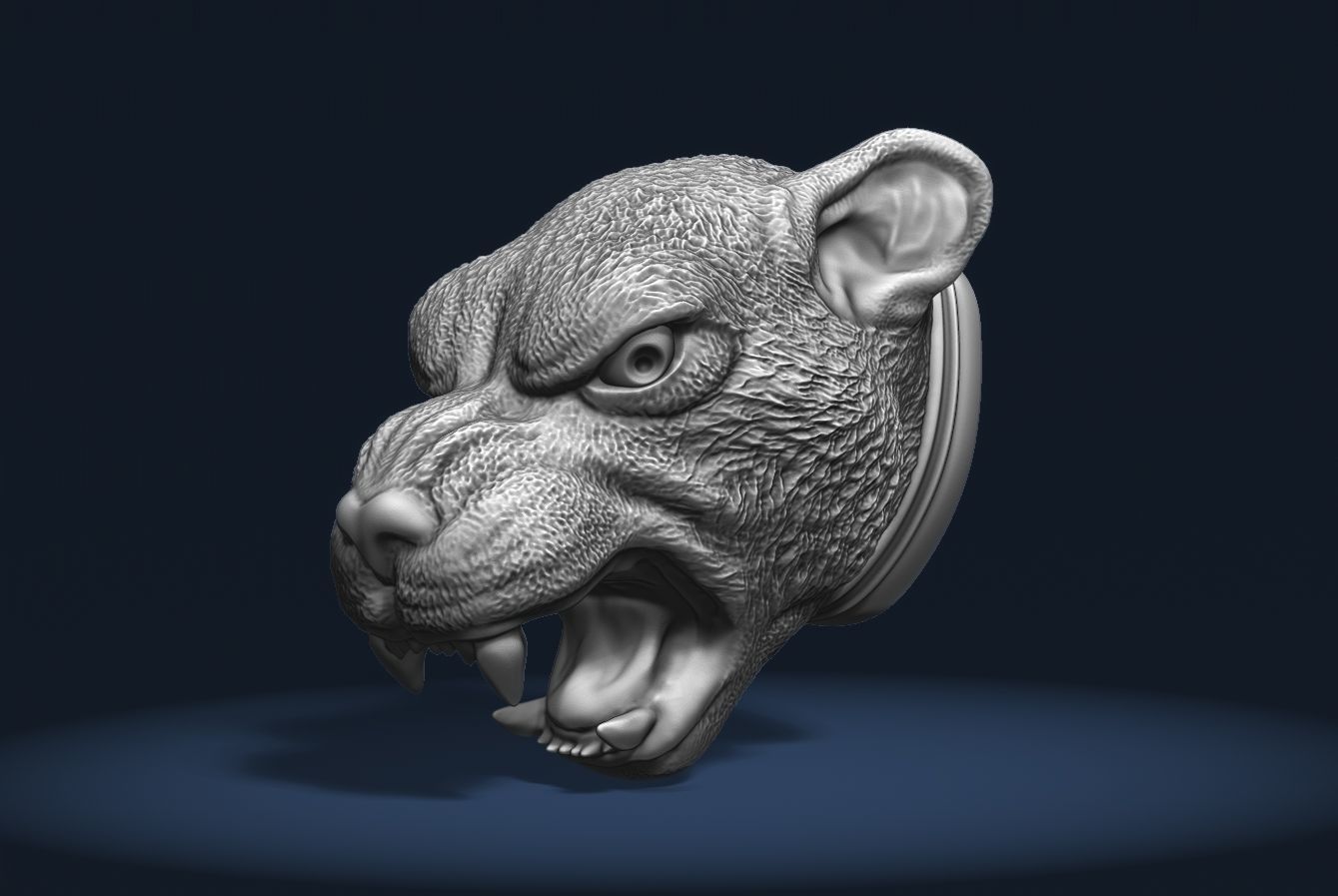 Puma Head 3D model 3D printable | CGTrader