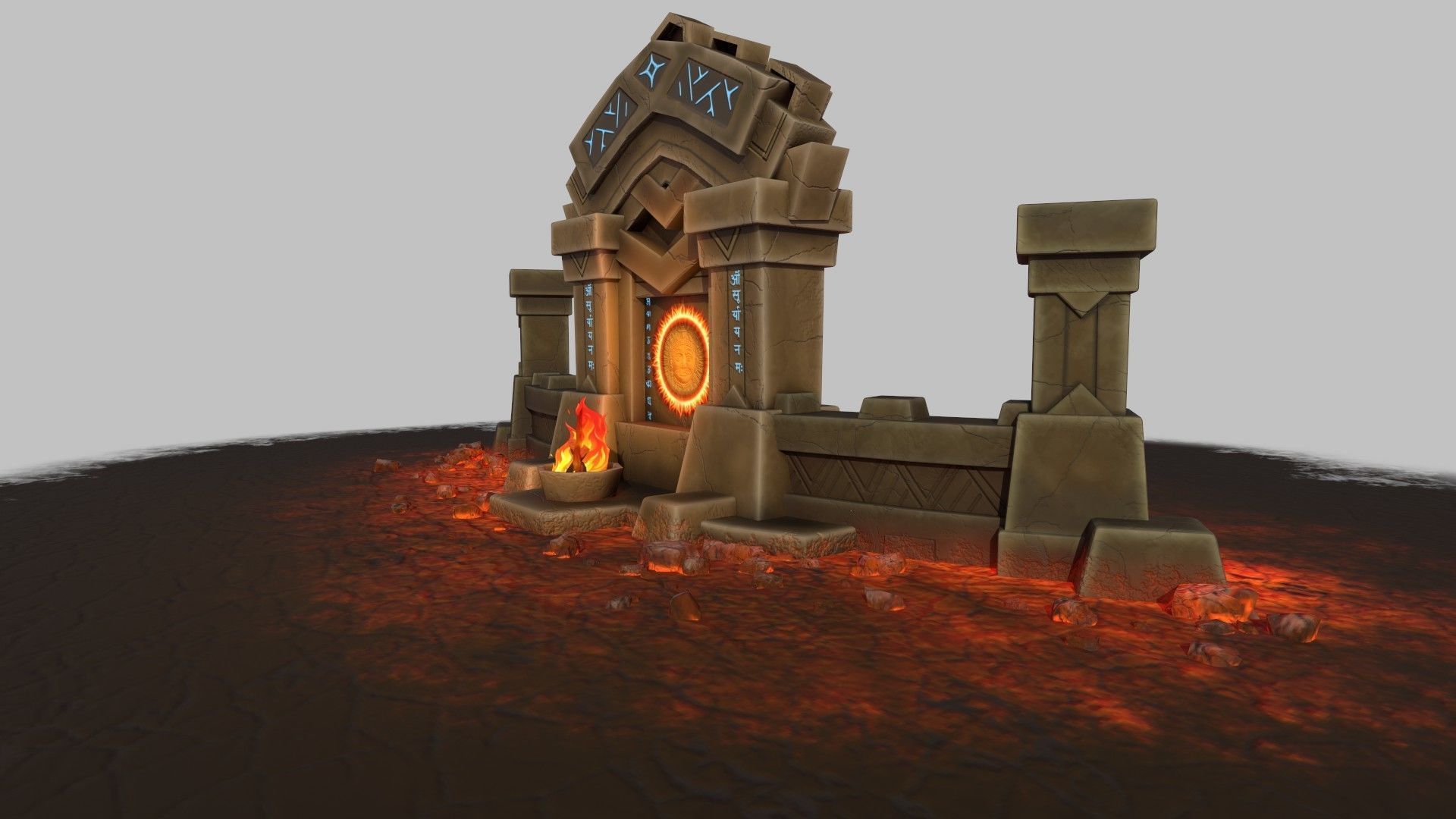 3D model Gaming gate environment VR / AR / low-poly | CGTrader