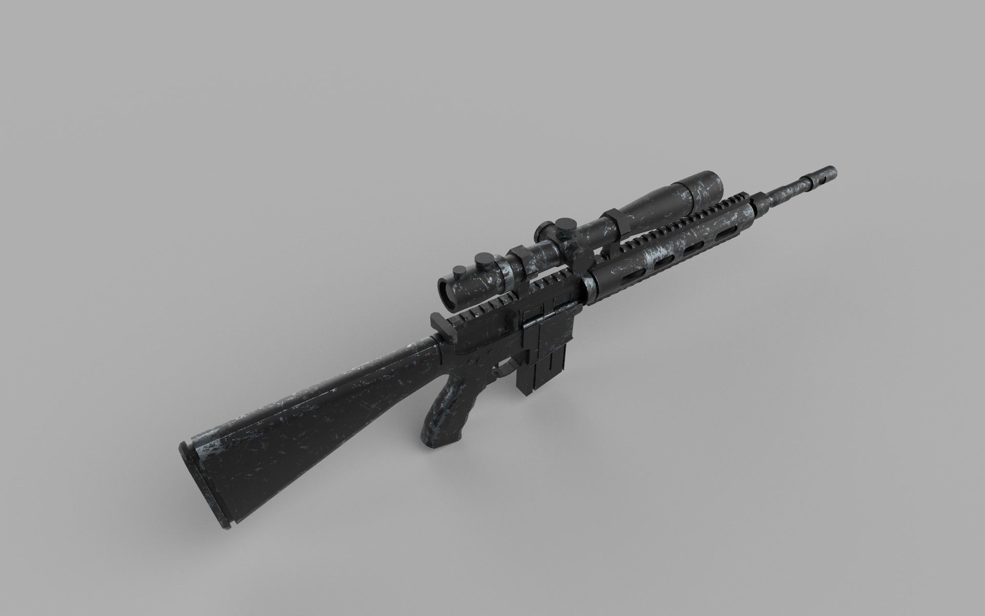 3D model Assault rifle VR / AR / low-poly | CGTrader