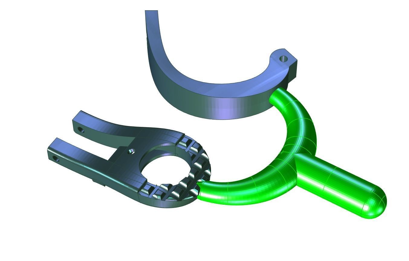 Earring Omega Clip 3D model 3D printable | CGTrader