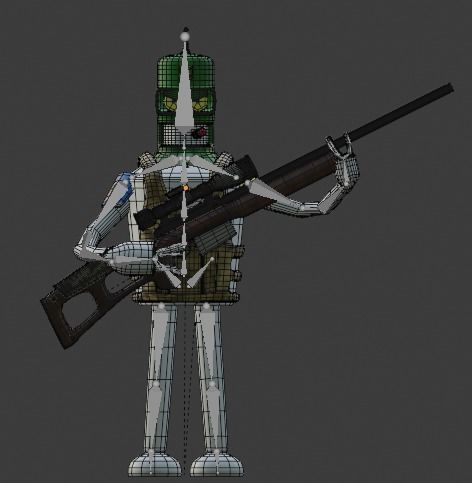 3D model Bender Help for Ukraine low poly character model Futurama VR ...
