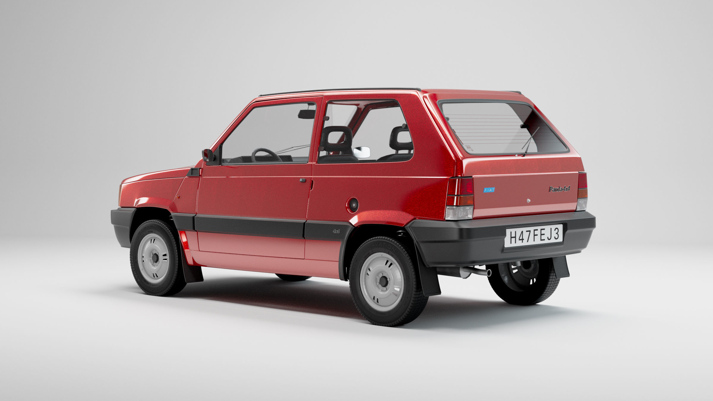 Fiat Panda 4x4 rally 3D model rigged | CGTrader
