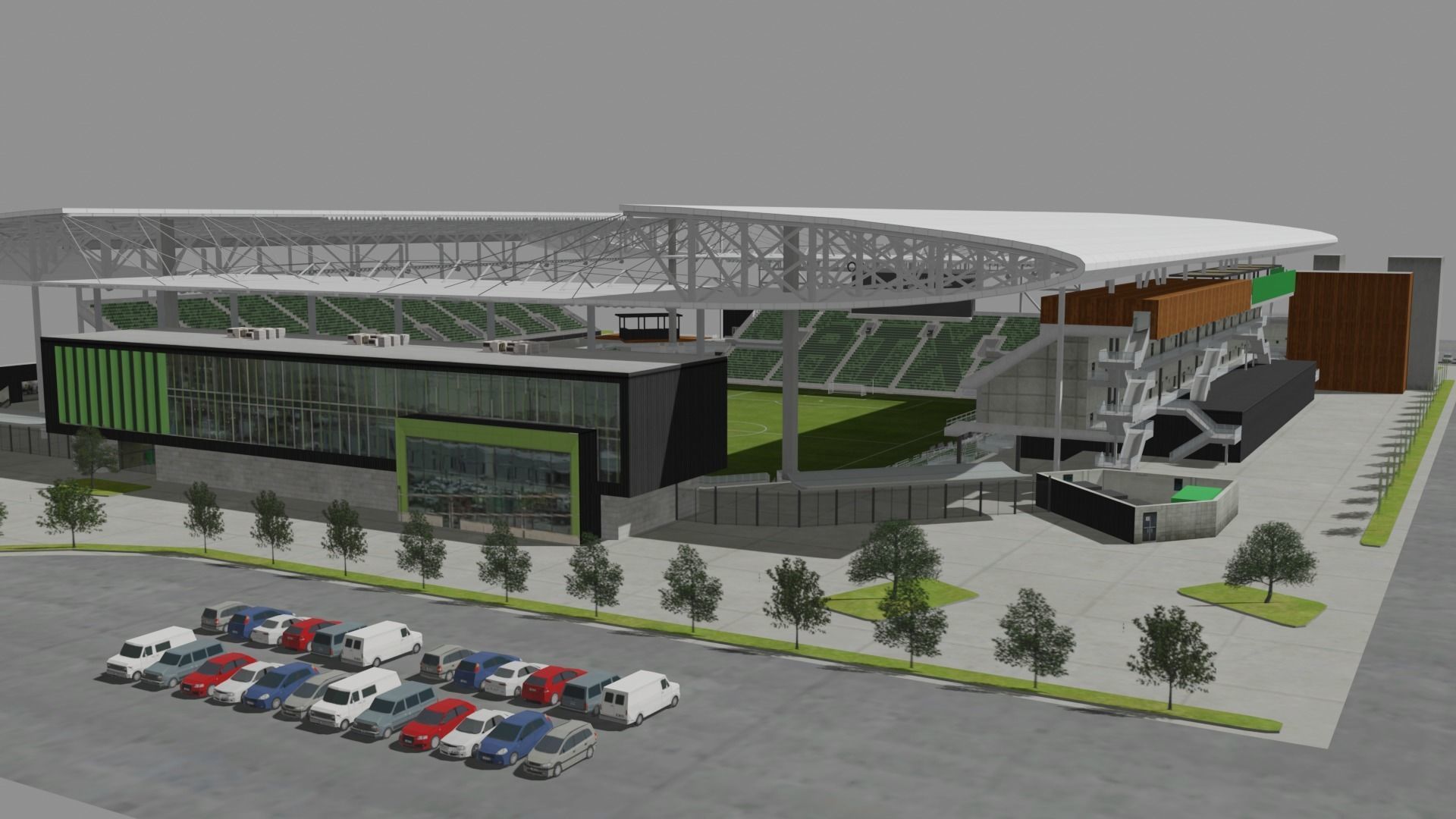 Q2 Stadium - Austin FC Texas USA 3D model | CGTrader