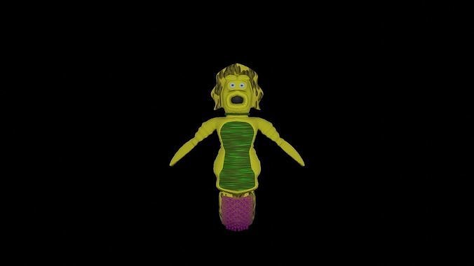 Alien Slug free 3D model rigged | CGTrader