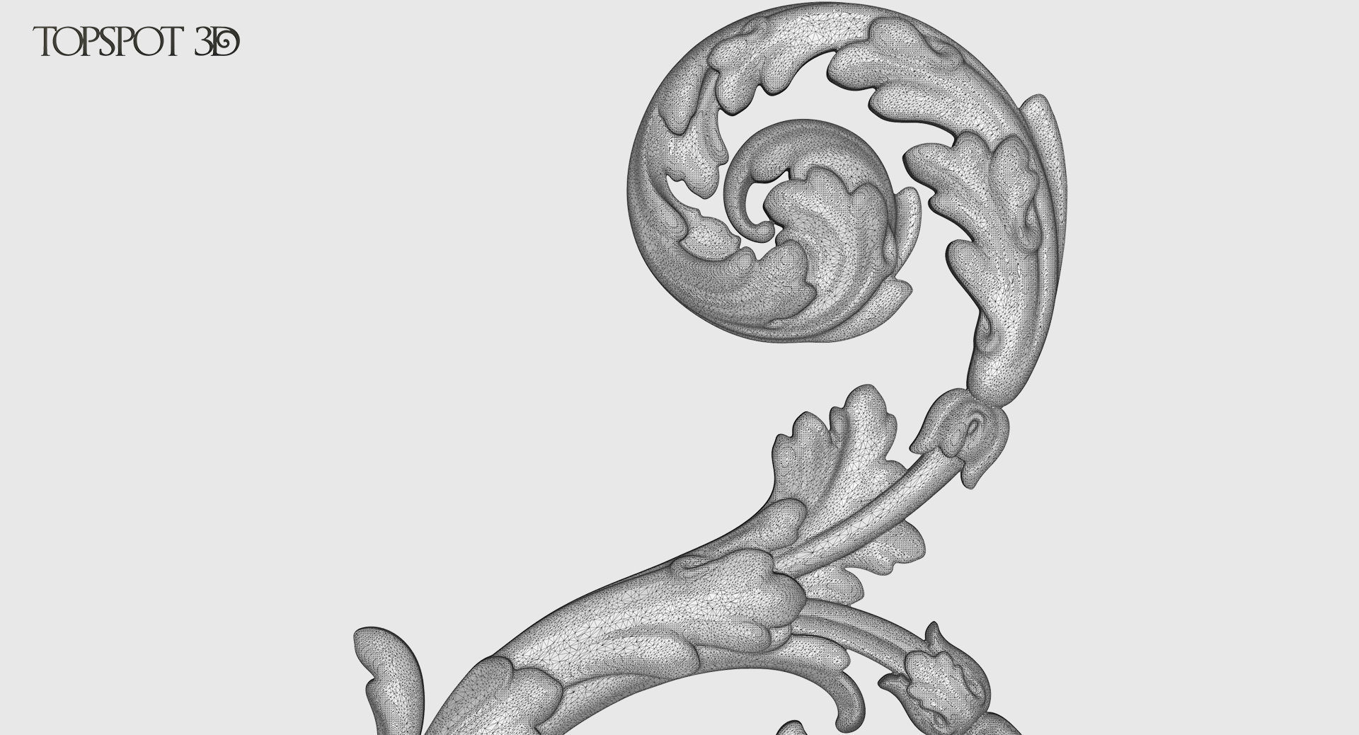 Acanthus Leaf Scroll Set 3D model 3D printable | CGTrader