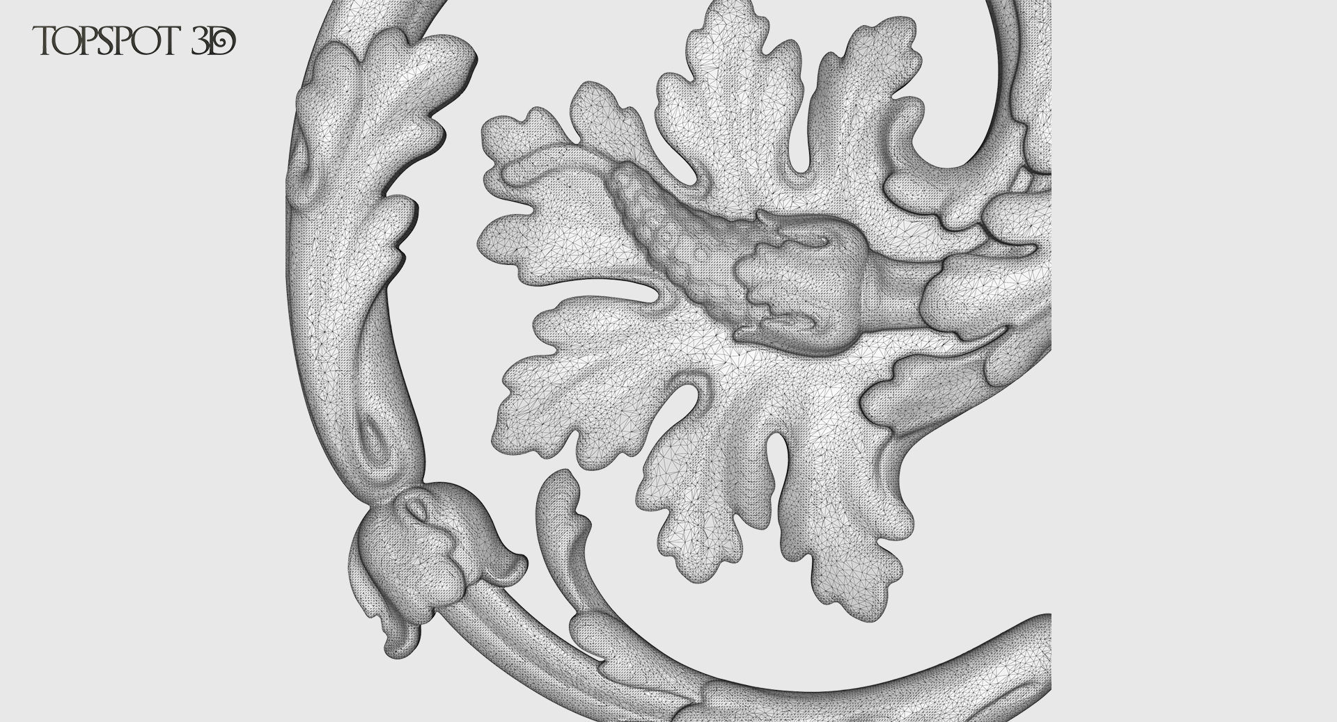 Acanthus Leaf Scroll Set 3D model 3D printable | CGTrader