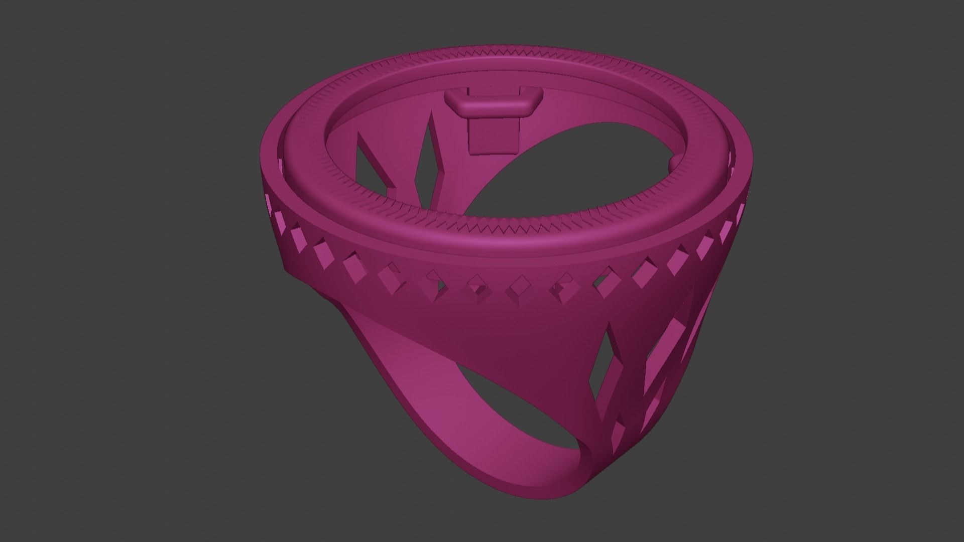 Full sovereign ring mount 3D model 3D printable | CGTrader