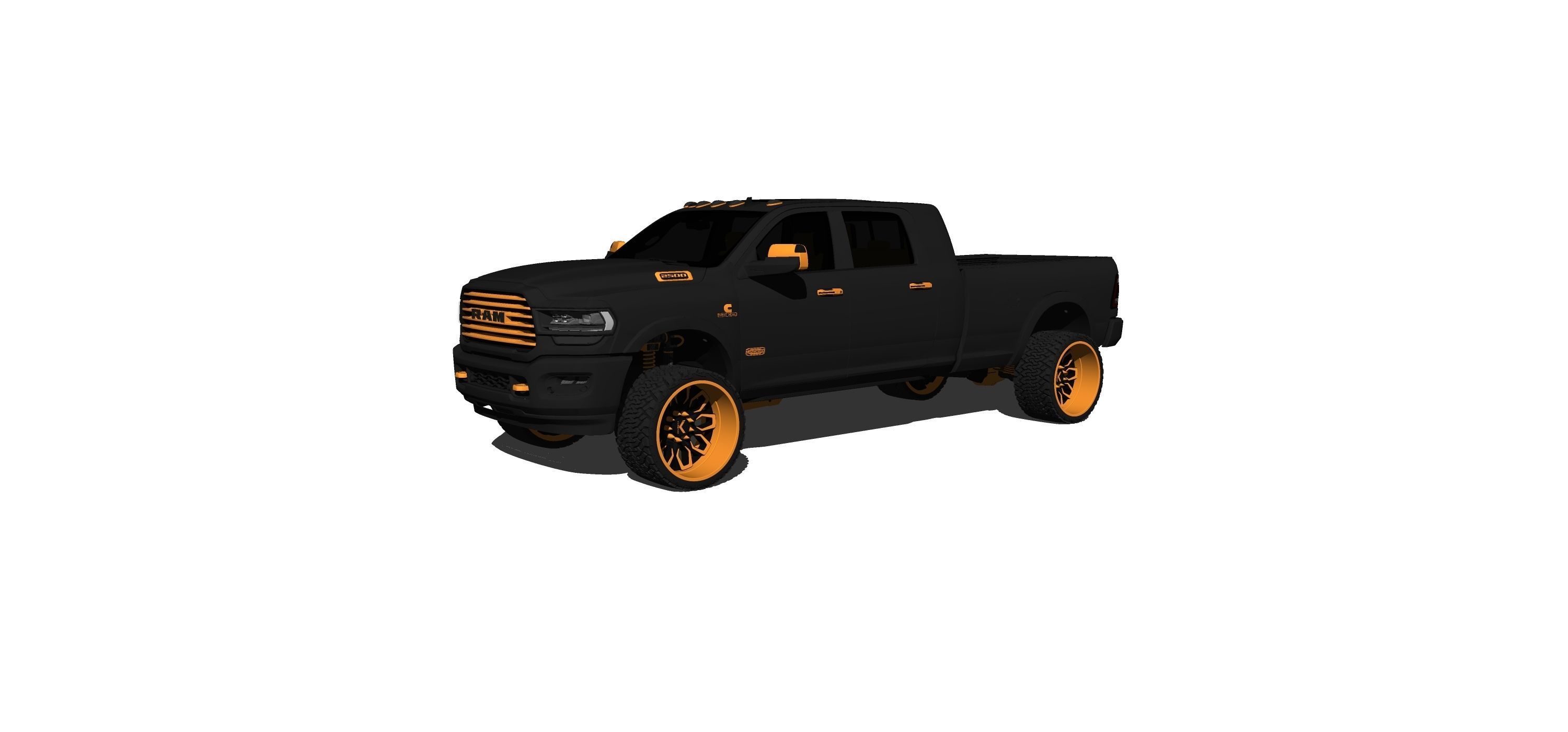 Dodge Ram 2500 Mega Cab Longhorn Lifted 3D model | CGTrader