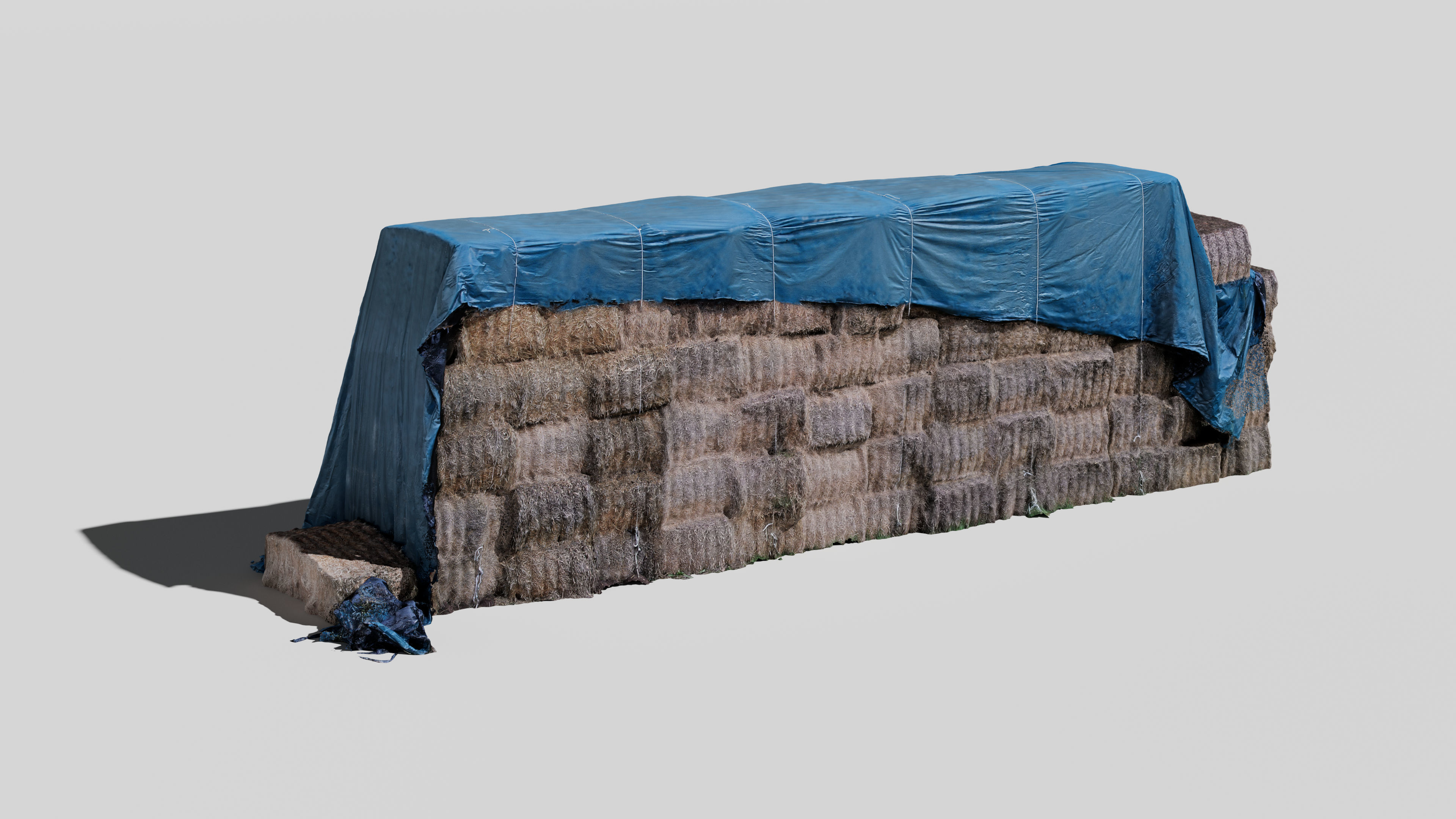 3D model Hay Bale Stack - Photogrammetry VR / AR / low-poly | CGTrader