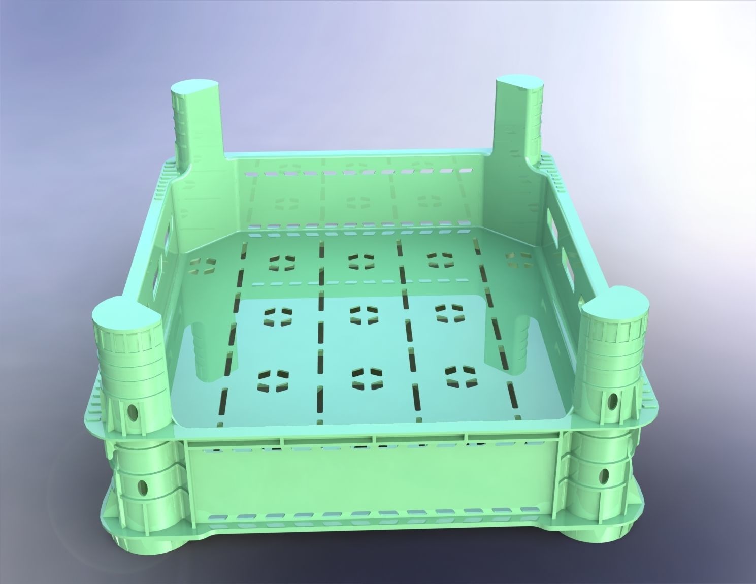 Plastic crate 3D model 3D model 3D printable | CGTrader