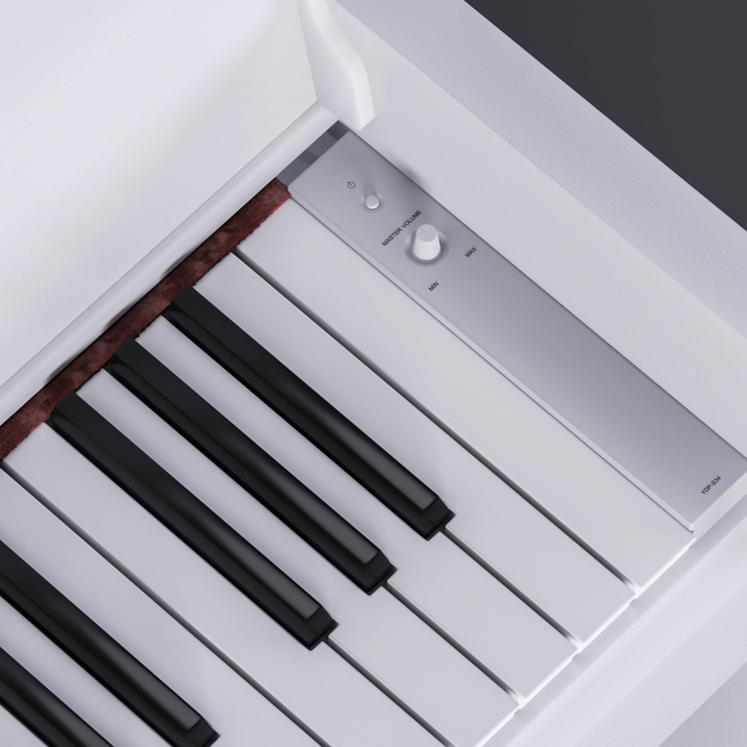 Digital piano Yamaha YDP-S34 WH 3D model rigged | CGTrader