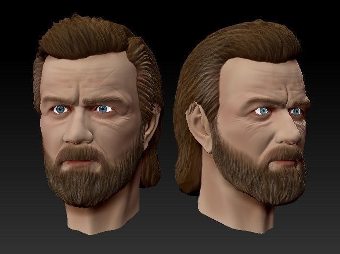 Obi-wan Kenobi Head -Serie 2022 Printable impresion 3D 3D model 3D ...