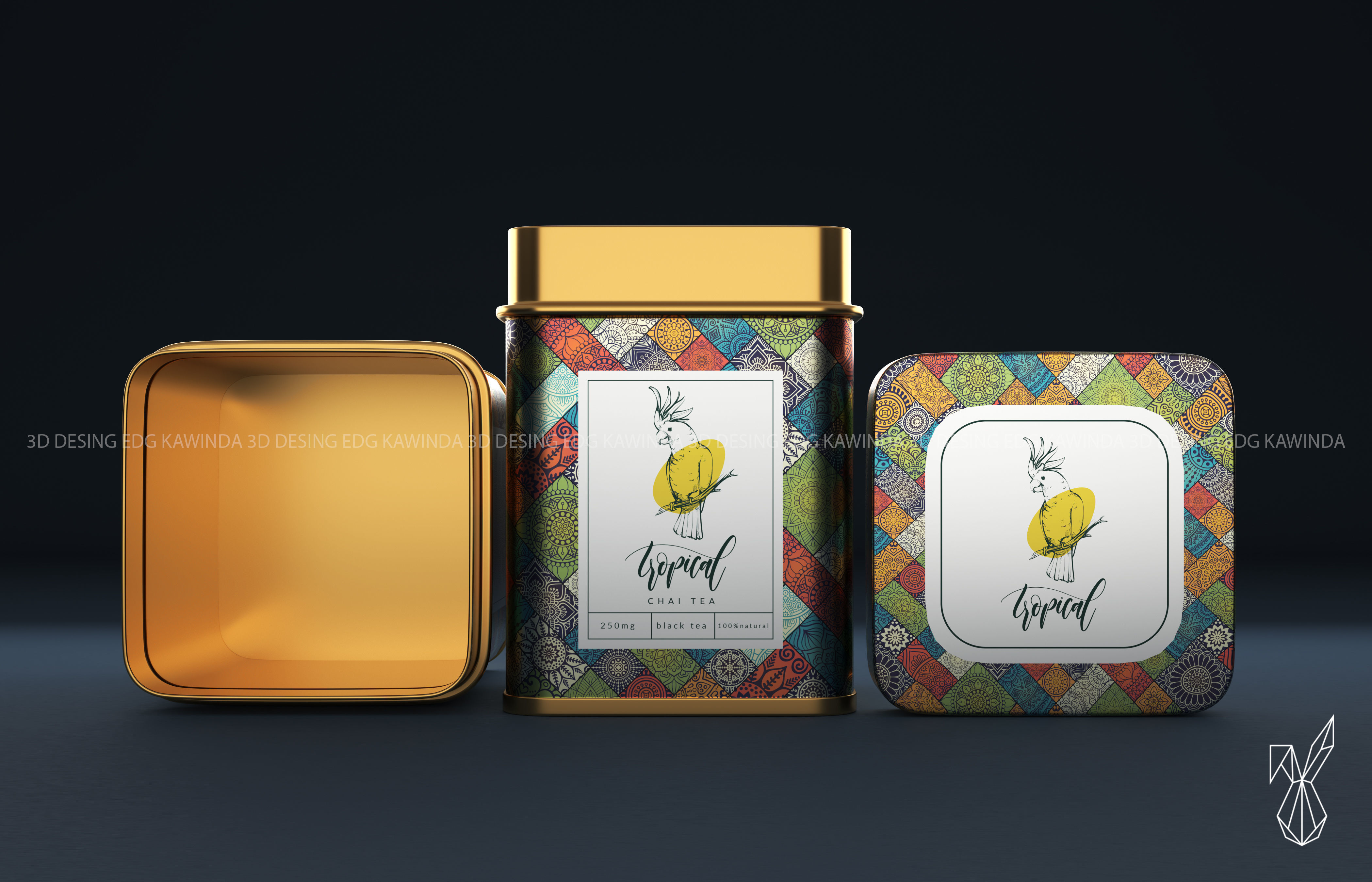 3D model Metal Tea Box VR / AR / low-poly | CGTrader