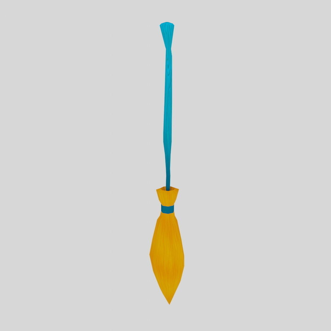 3D model Broom pack v2 low poly cartoon VR / AR / low-poly | CGTrader