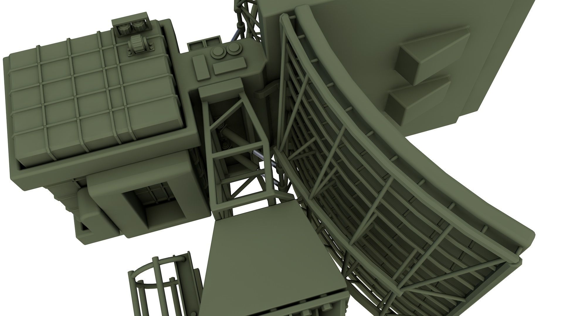Clam Shell Mast Radar 3D model | CGTrader