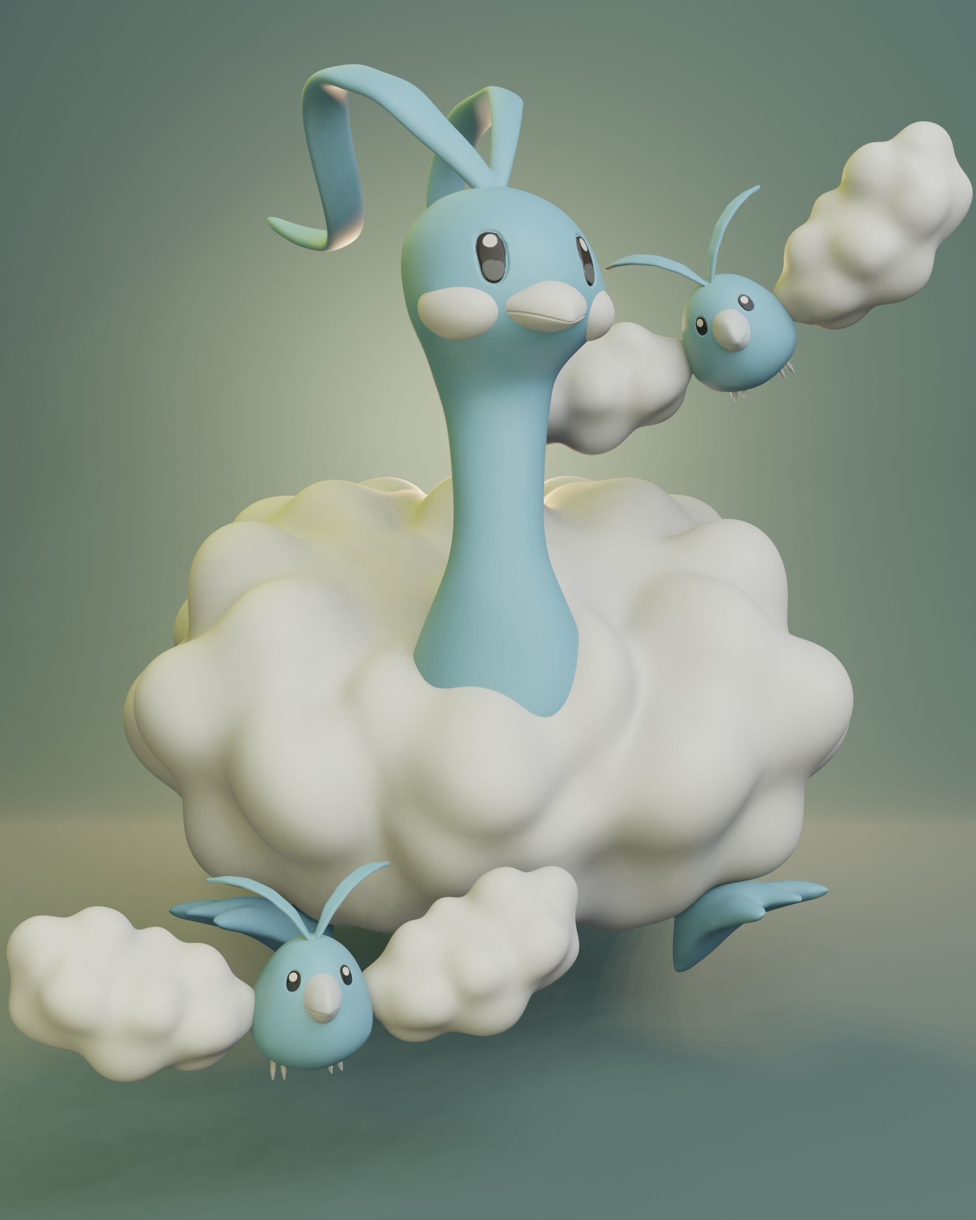 Pokemon - Swablu and Altaria 3D model 3D printable | CGTrader