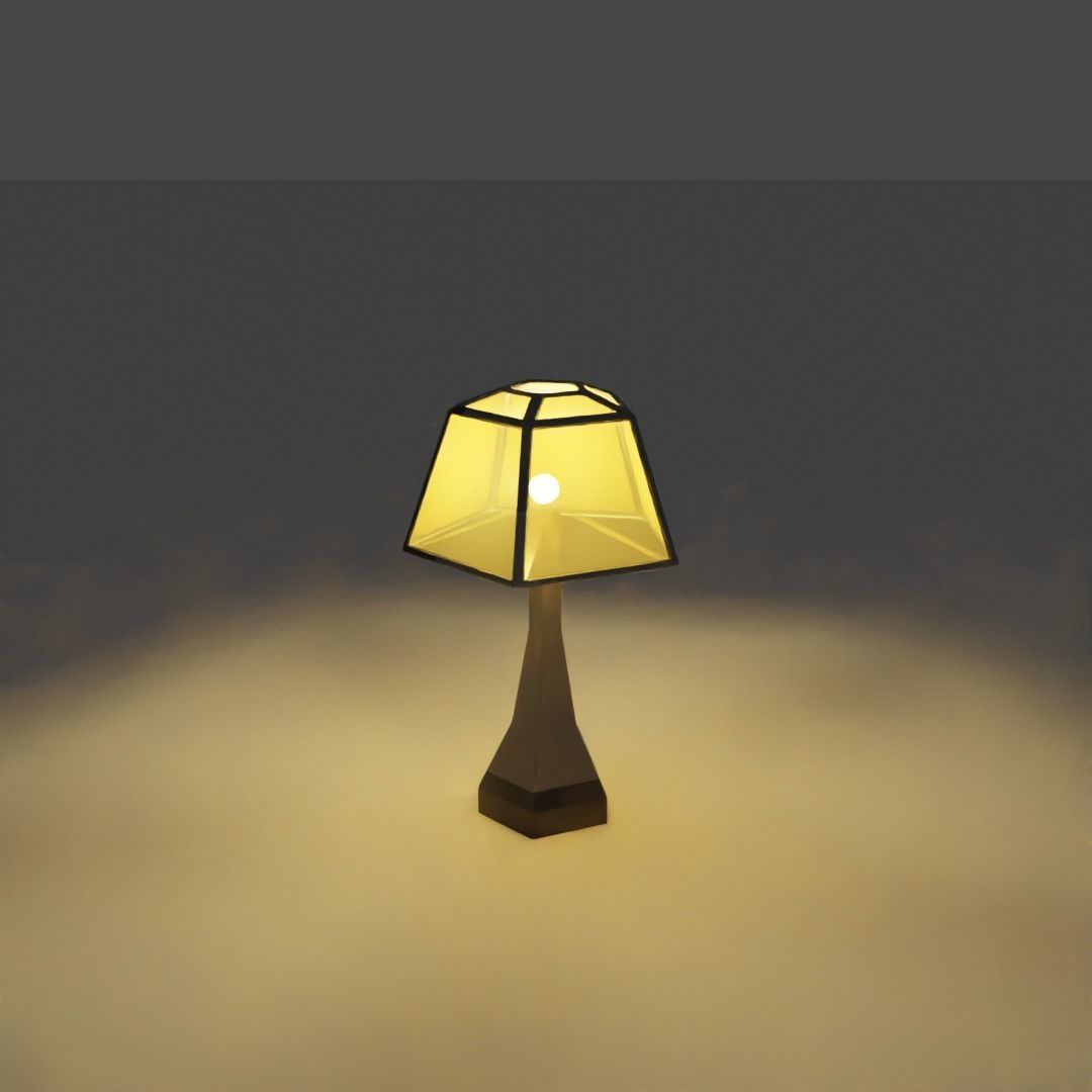 3D model Low-Poly Lamp table with shade VR / AR / low-poly | CGTrader