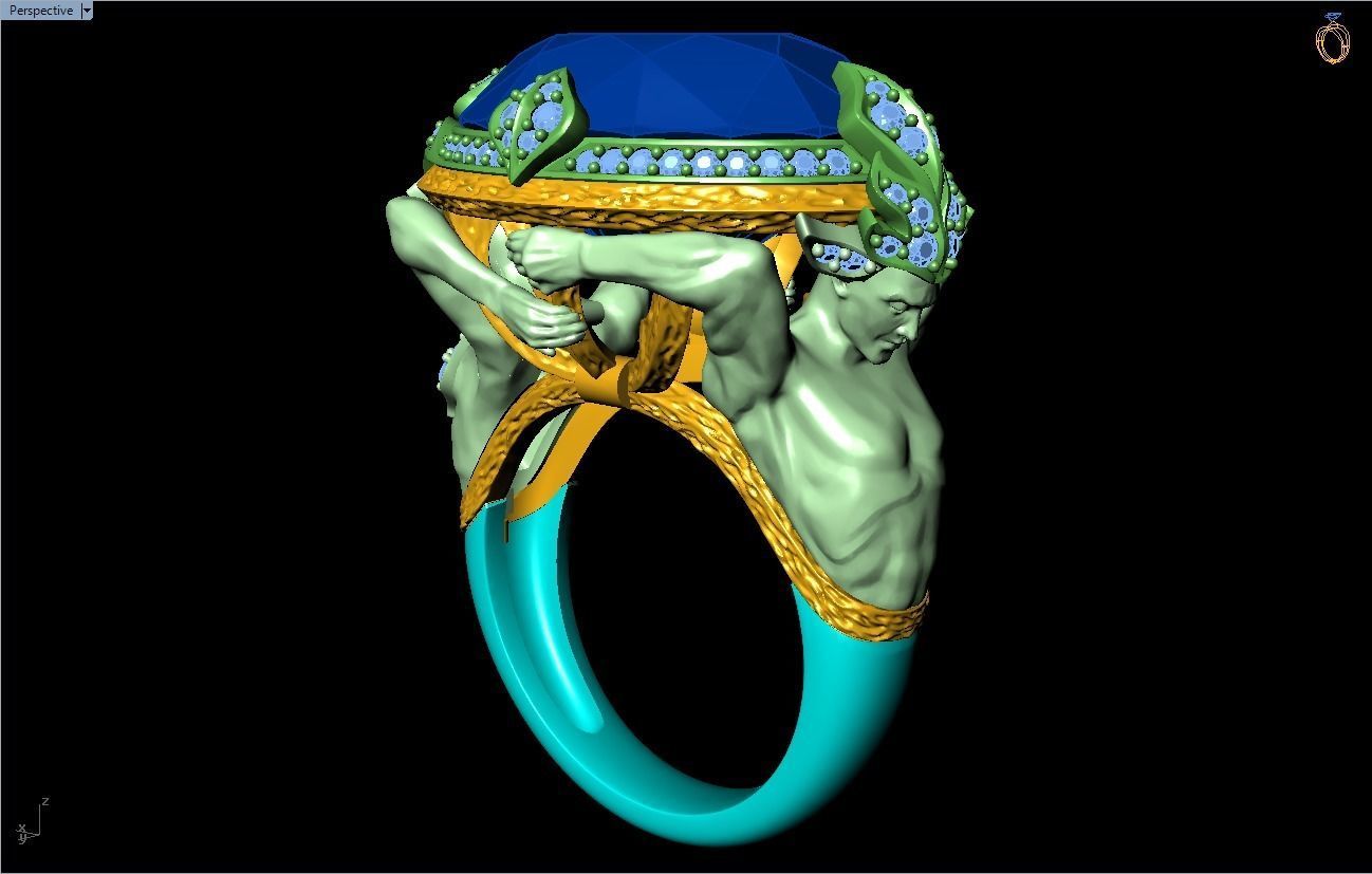 Mythical ring - Zeus rings - Ring of Greek Mythology - N 427 3D model ...