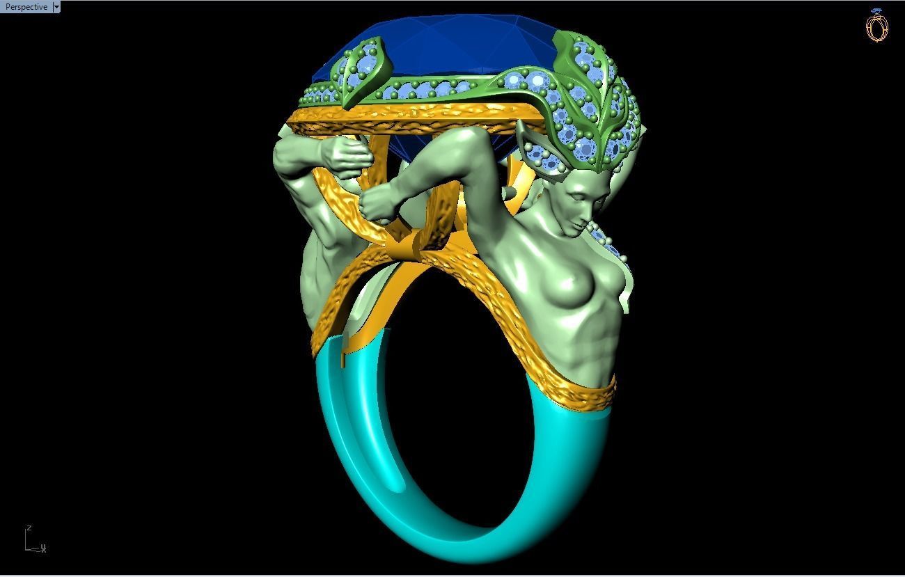 Mythical ring - Zeus rings - Ring of Greek Mythology - N 427 3D model ...