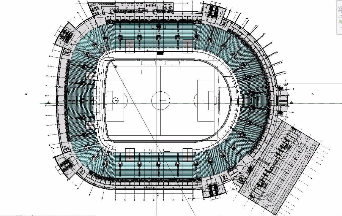sports stadium compelete revit project 02 3D model | CGTrader