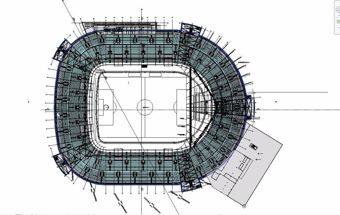 sports stadium compelete revit project 02 3D model | CGTrader