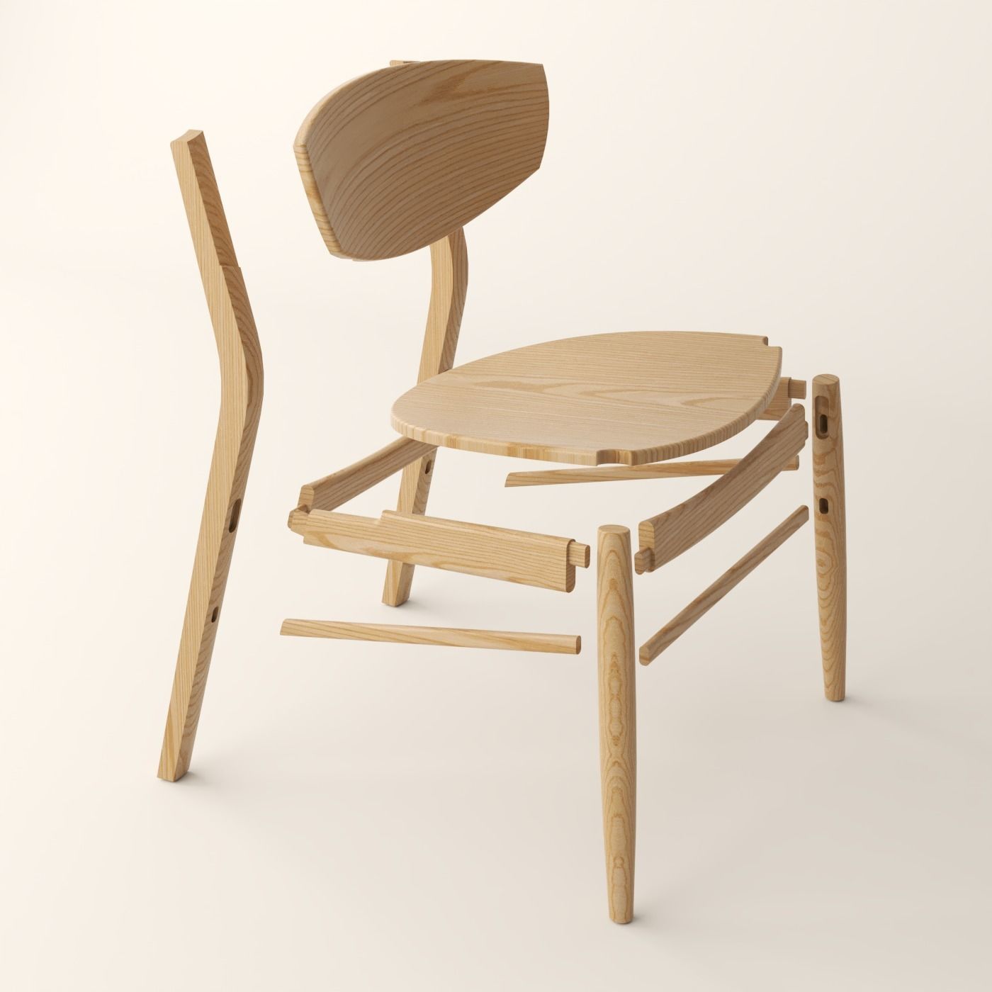 Dining table and chir 3D model | CGTrader