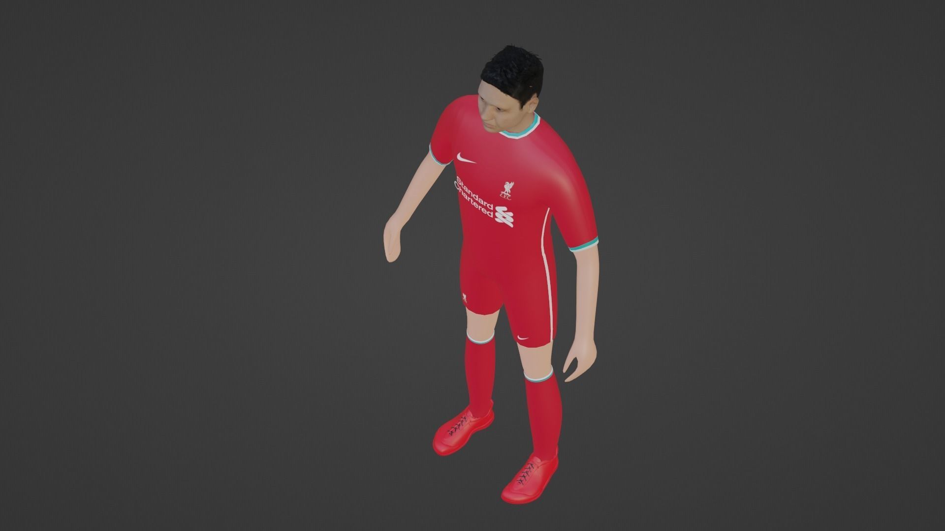 Soccer Player - Liverpool 3D model | CGTrader