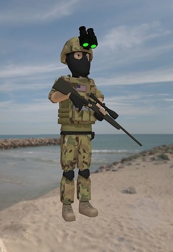 US Sniper 3D model animated rigged | CGTrader