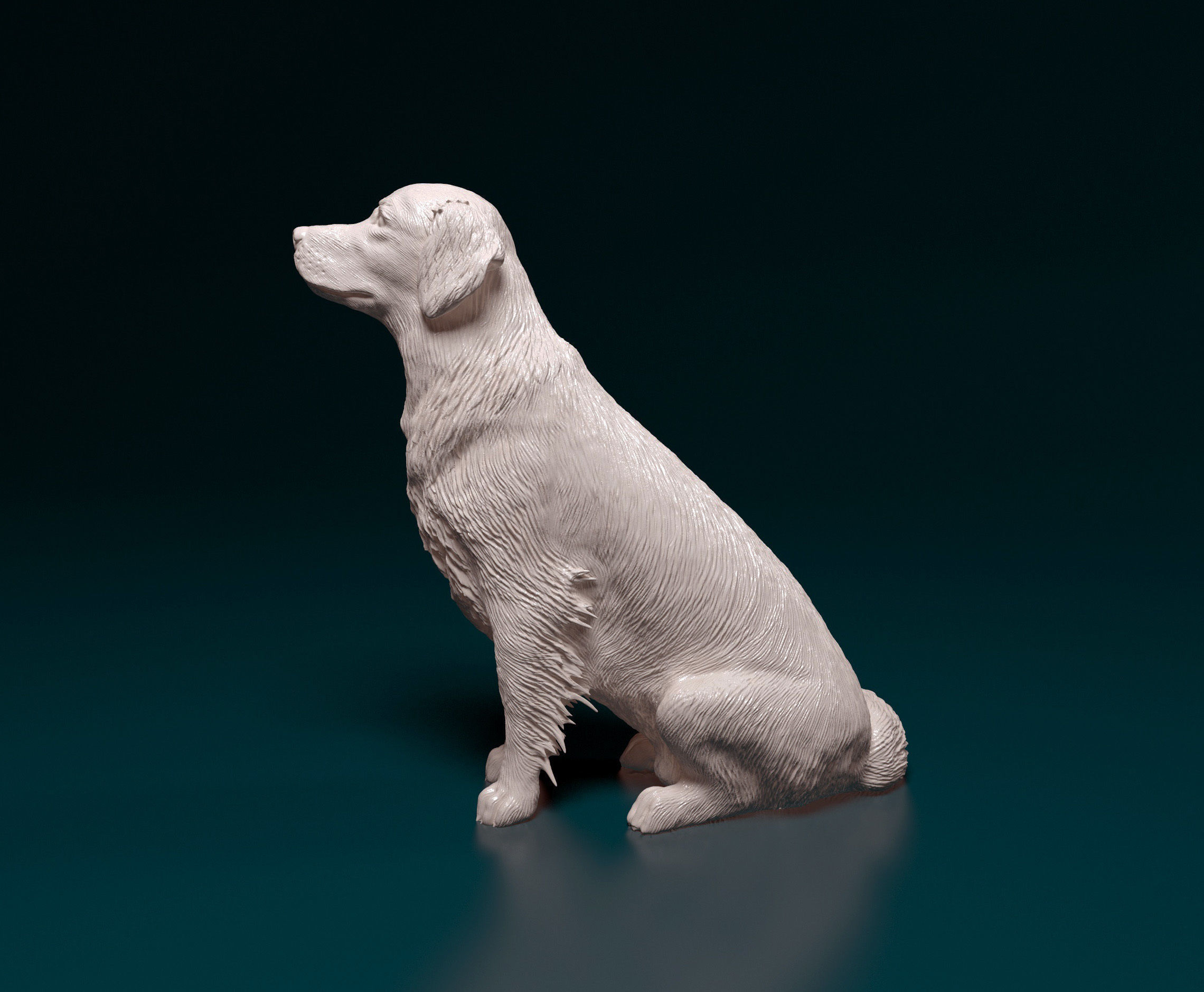Golden Retriever 3D model 3D printable | CGTrader