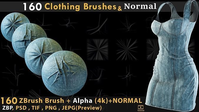 160 clothing brush and normal map 4K 3D model | CGTrader