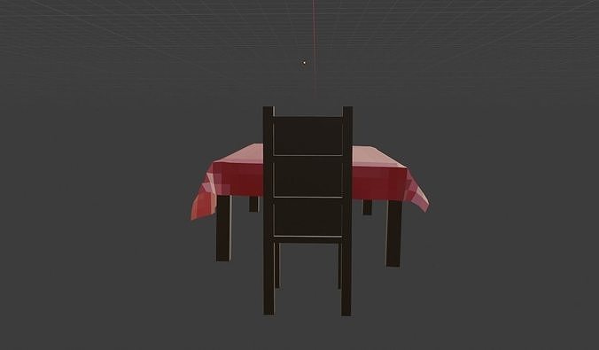 Table and animated tablecloth 3D model animated | CGTrader